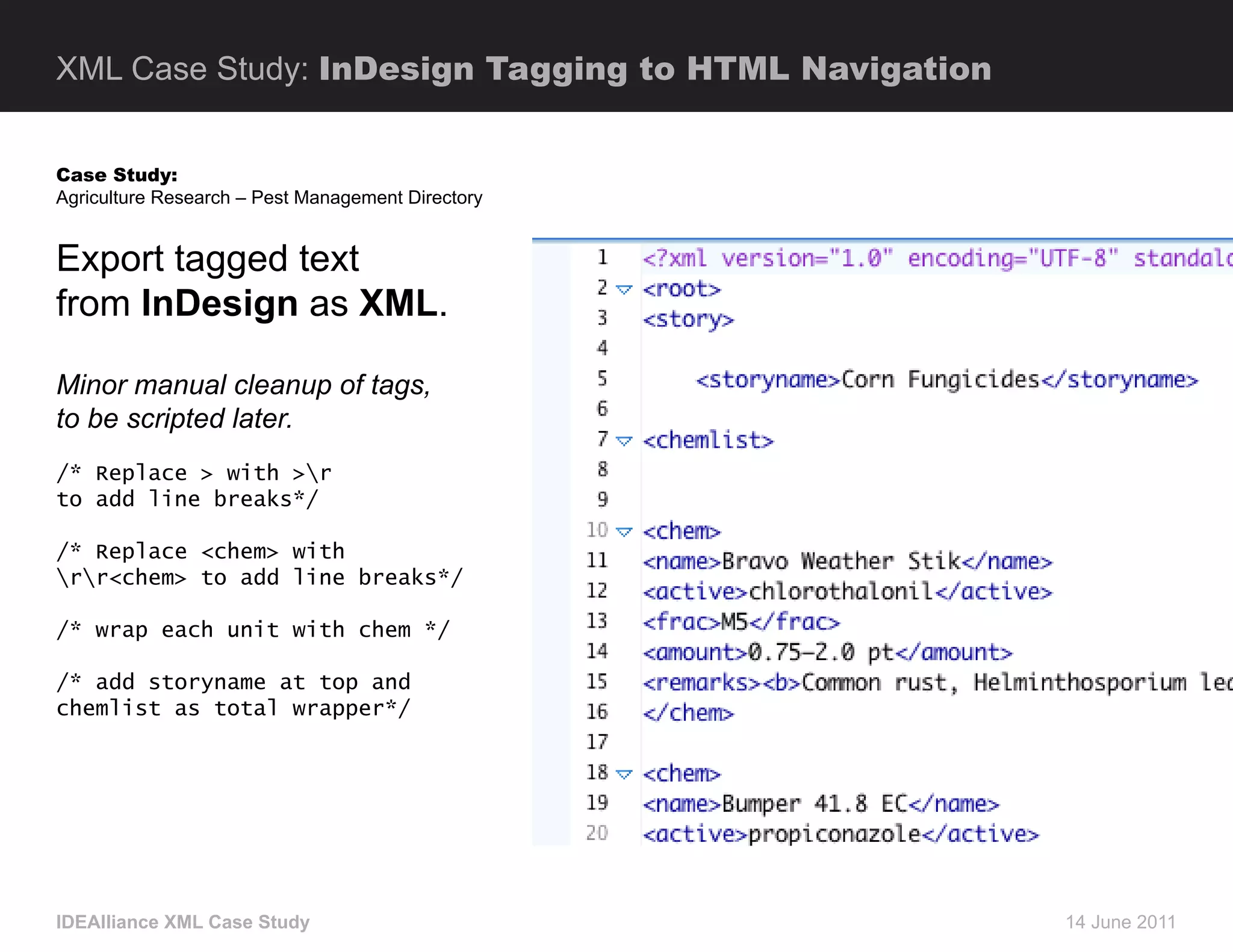IDEAlliance XML case study | PPT