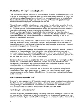 Cpa marketing | PDF