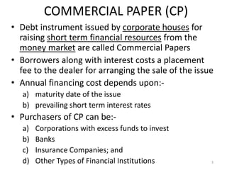 Commercial Papers and Certificate of Deposits | PPTX