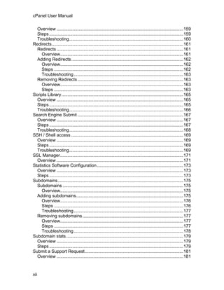 cPanel User Manual | PDF