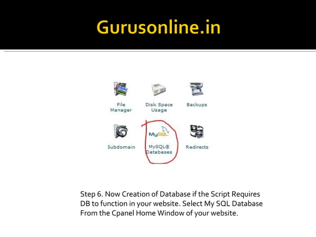 Cpanel Guide Ppt Databases Computer Software And Applications