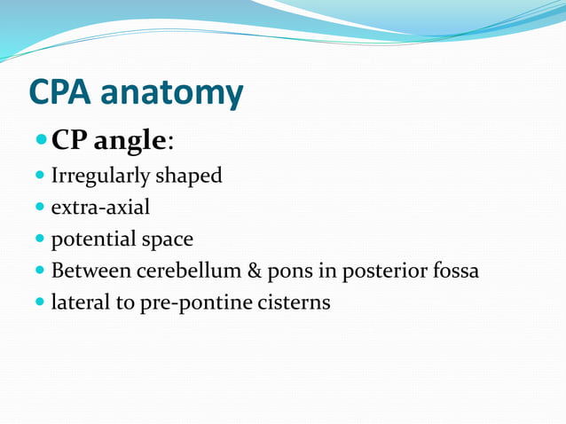 Cp angle tumors | PPTX