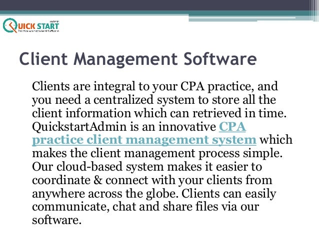 CPA Practice Client Management System – QuickstartAdmin