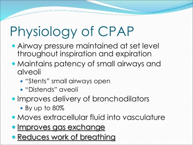 Cpap slides