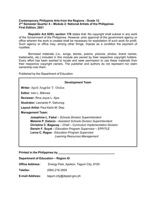 CPAR-Q4-MODULE-2 (1)-converted.pdf contemporary arts of various regions ...