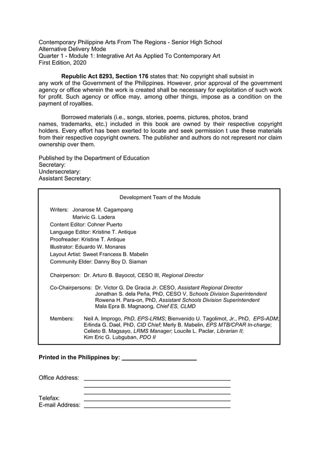 Cpar quarter 1-module 1 (1) | PDF