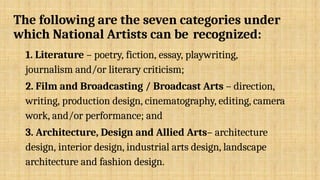 CPAR - Q1 Week 4 The National Artists of the Philippines | PPTX