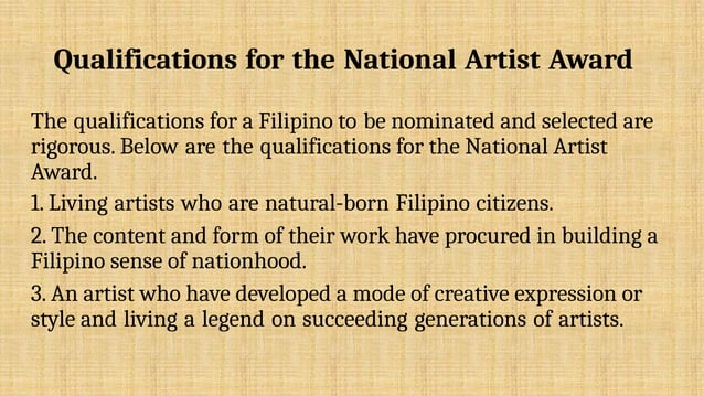 CPAR - Q1 Week 4 The National Artists of the Philippines | PPTX ...