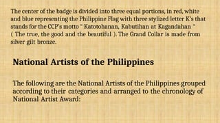 CPAR - Q1 Week 4 The National Artists of the Philippines | PPTX