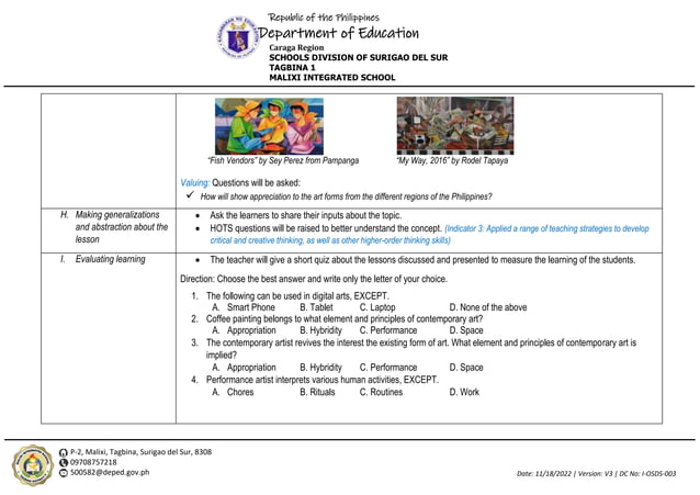 CPAR 12_LESSON PLAN 2023-2024 (1st).docx | Secondary Education | Education
