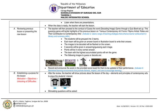 CPAR 12_LESSON PLAN 2023-2024 (1st).docx | Secondary Education | Education
