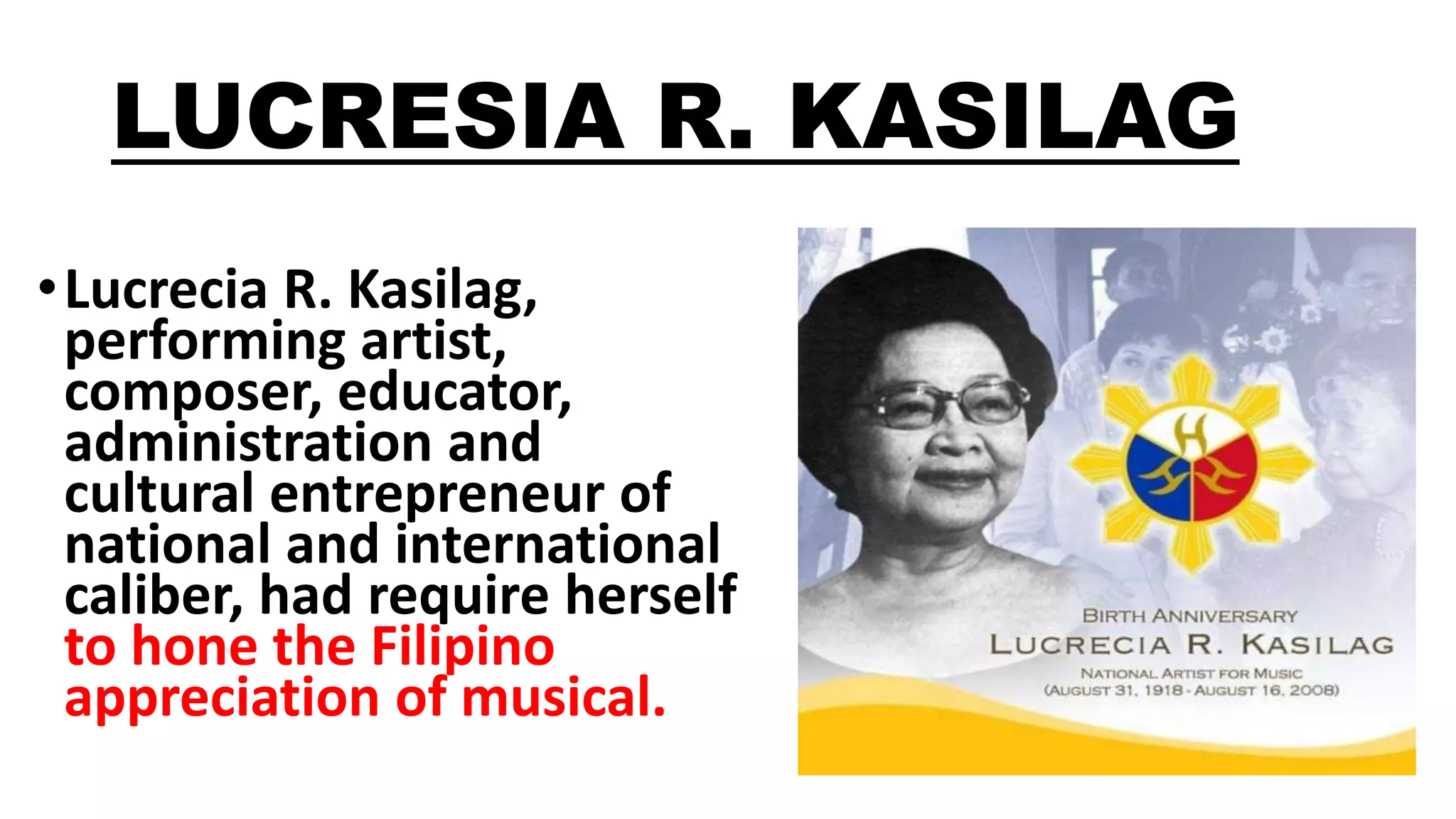 Lucrecia Kasilag Shs