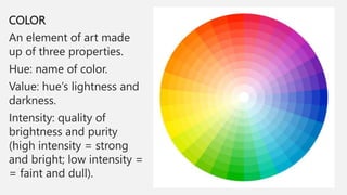 Elements and principles of art. Cpar | PPTX