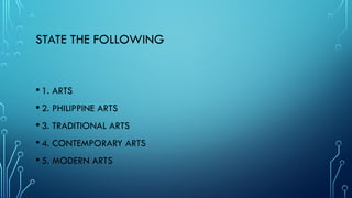 the arts and culture of contemporary period | PPTX