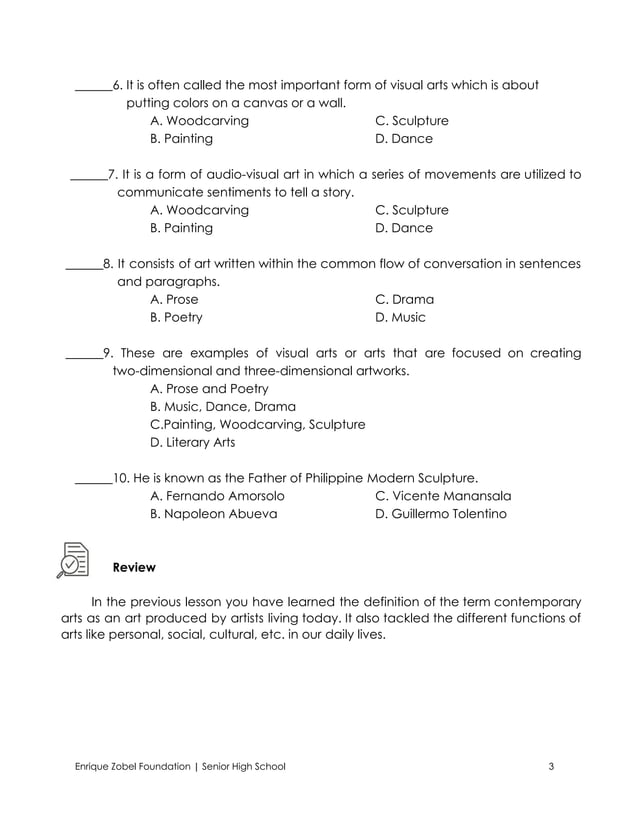 CPAR Module 2.pdf Contemporary Arts It is good for studying. | PDF ...