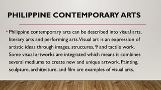 Philippine Contemporary Arts from the Regions Lesson 3 | PPTX