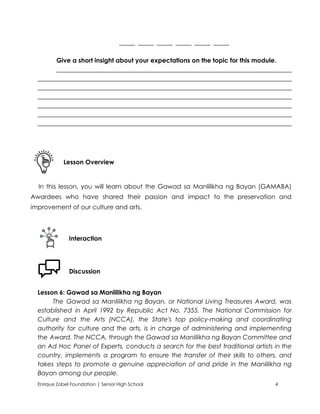 CPAR Module 4.pdf Contemporary Arts It is good for studying. | PDF