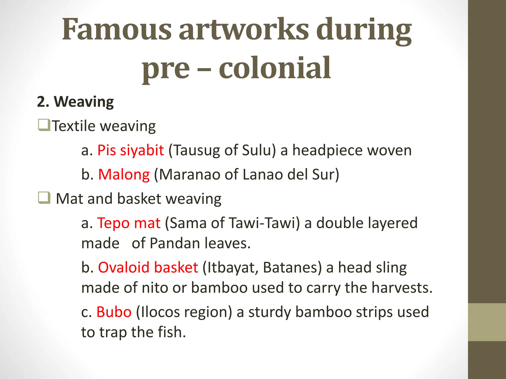 CPAR Pre - Colonial Art.pptx for grade 11 students | PPTX