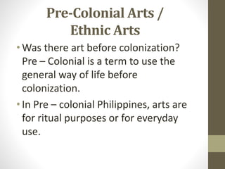 CPAR Pre - Colonial Art.pptx for grade 11 students | PPTX