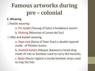 CPAR Pre - Colonial Art.pptx for grade 11 students | PPTX