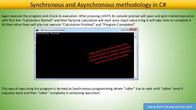 Synchronous And Asynchronous Methodology In C Part 4
