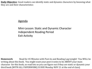 Cpas lesson 0.5 static and dynamic characters | PPT