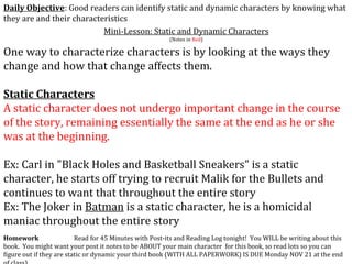 Cpas lesson 0.5 static and dynamic characters | PPT