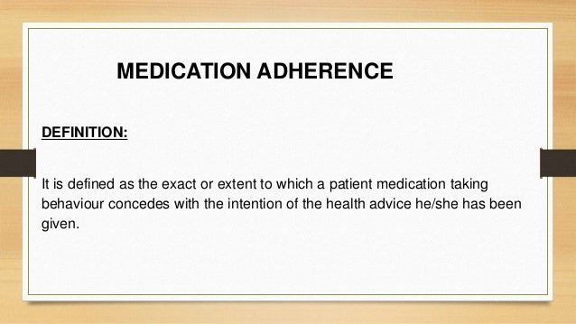 medication adherence