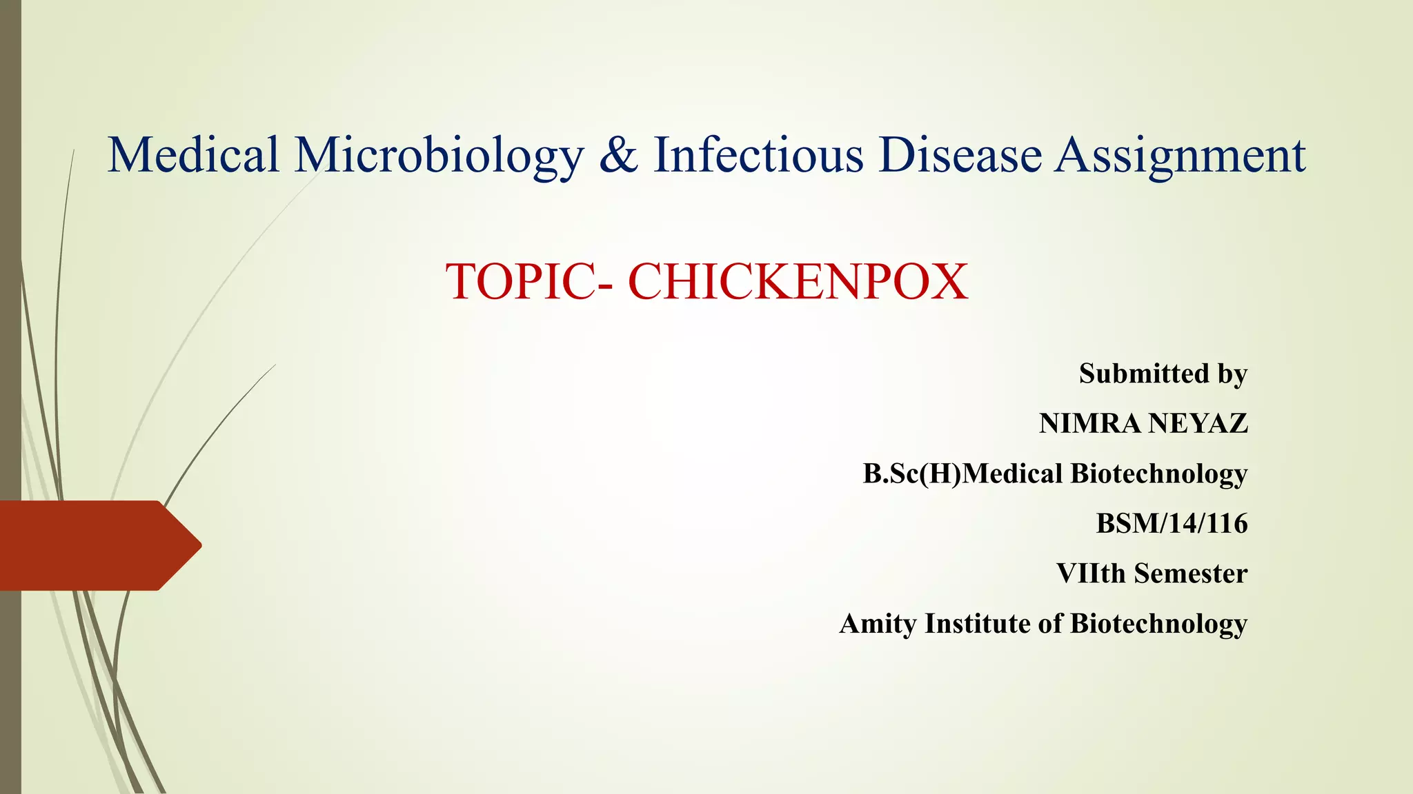Chickenpox: Pathophysiology | PPTX