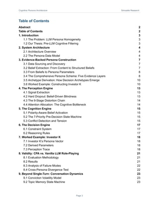Simulatte Research: Cognitive Persona Architecture | PDF