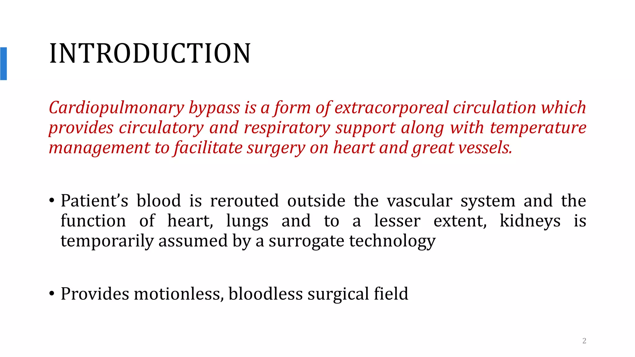 Physiology of Cardiopulmonary Bypass | PPTX