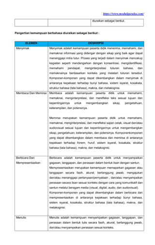 CP BAHASA INDONESIA FASE C KURIKULUM MERDEKA | DOC