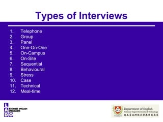 various type of interview | PPT