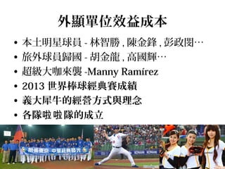 Cpbl 職棒熱潮再起 | PPT