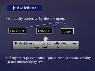 Jurisdiction of Civil Courts & Statutory exclusion thereof | PPT