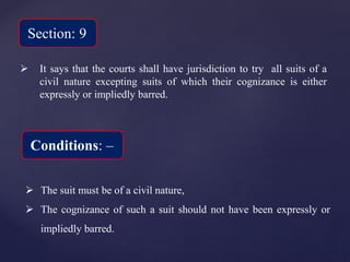 Jurisdiction of Civil Courts & Statutory exclusion thereof | PPT