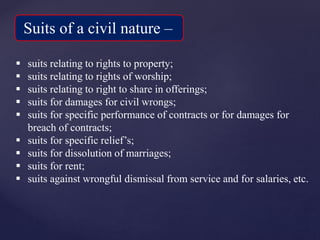 Jurisdiction of Civil Courts & Statutory exclusion thereof | PPT