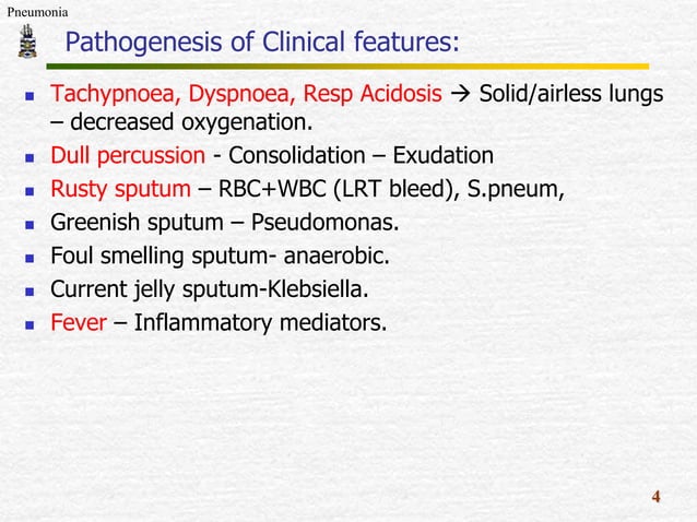 Pathology of Pneumonia | PPTX