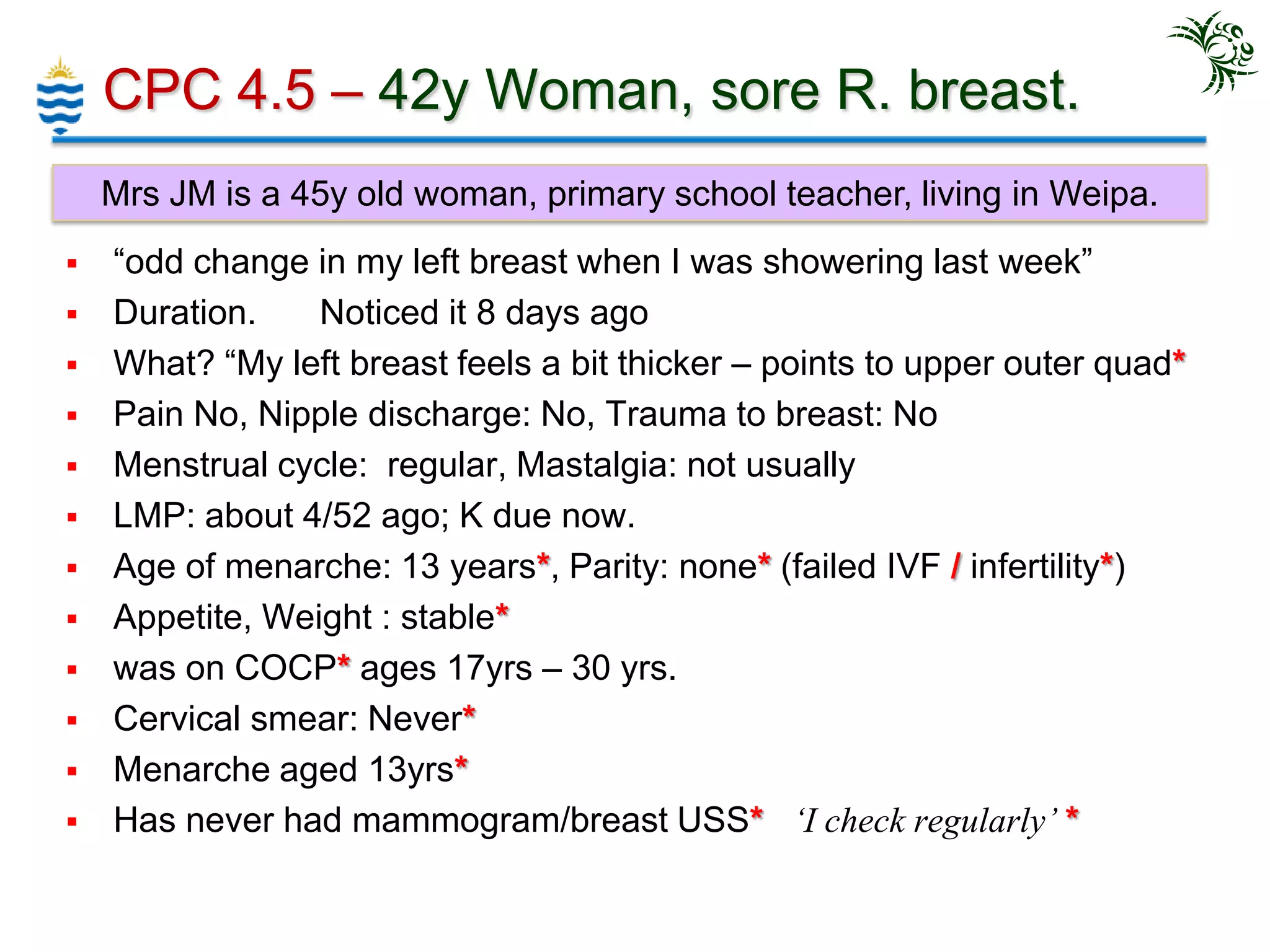 Breast Pathology Lecture - 2013 | PPTX