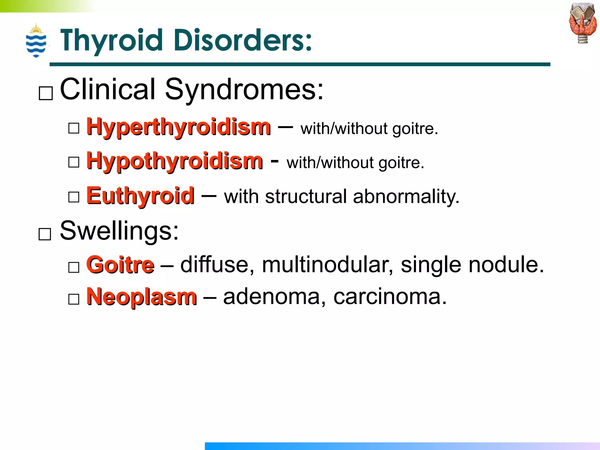 Pathology of Thyroid & Endocrine Disorders | PPT