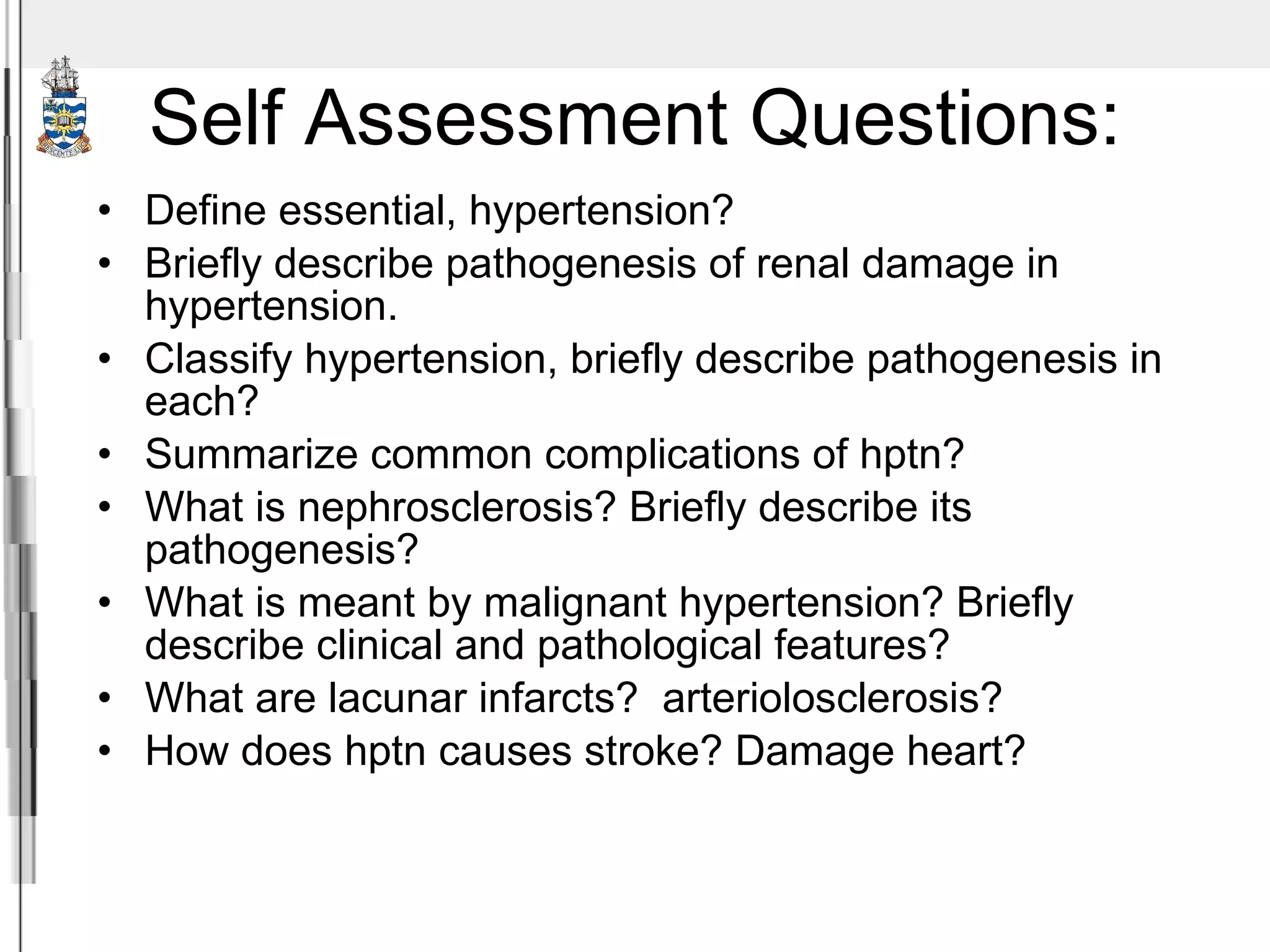 Pathology of Hypertension | PPT