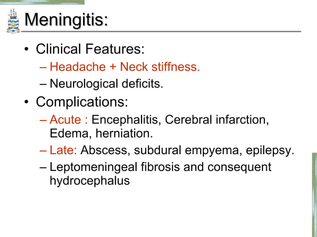 Pathology of Meningitis & CNS infections. | PPT