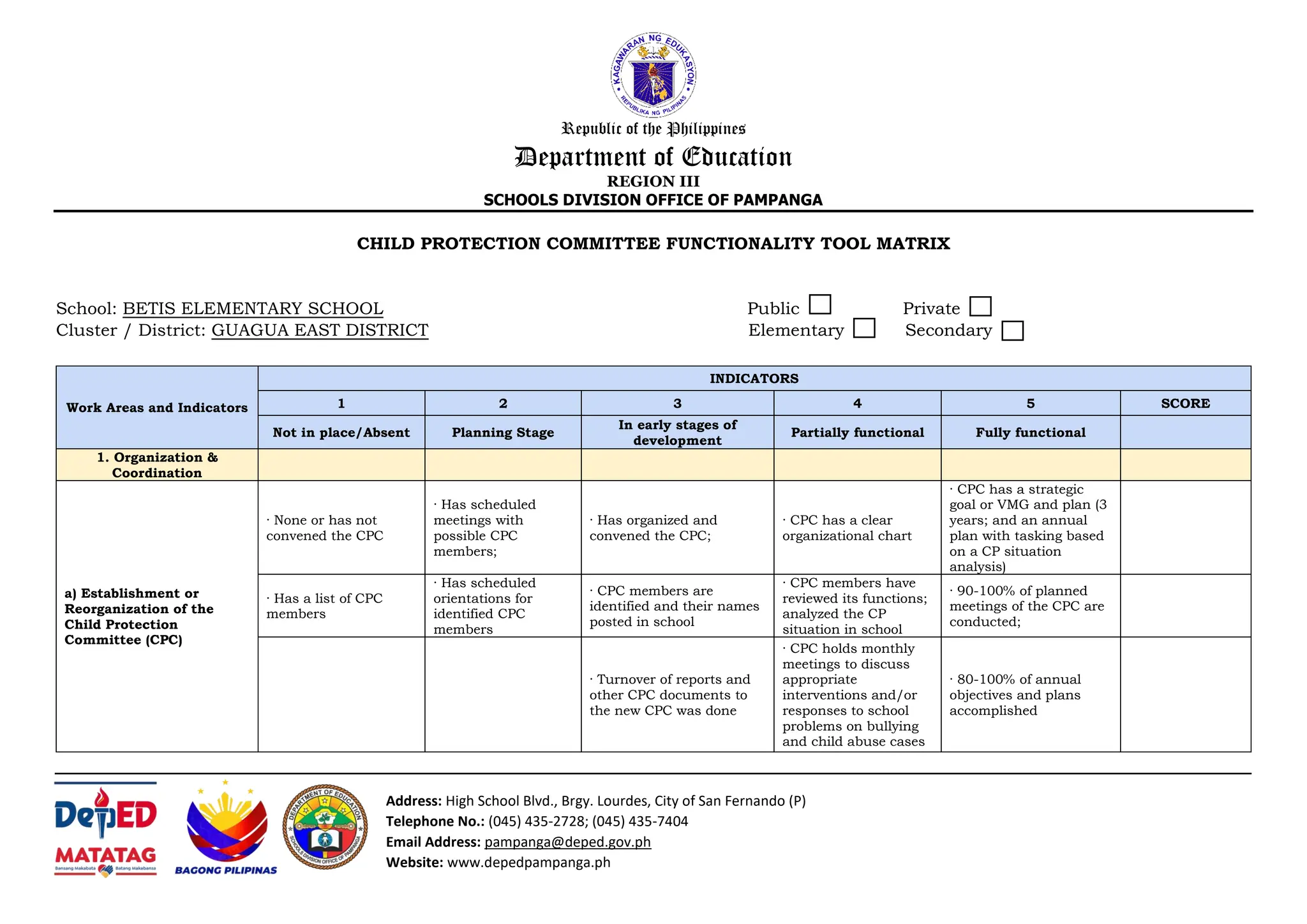 CPC FUNCTIONALITY TOOL deped protection policy | PDF
