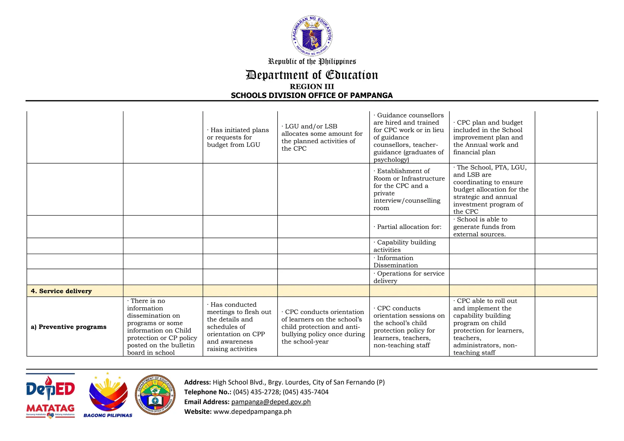 CPC FUNCTIONALITY TOOL deped protection policy | PDF | Professional ...