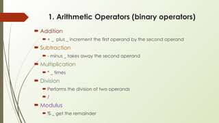 Computer programming basics Operators (1).pptx