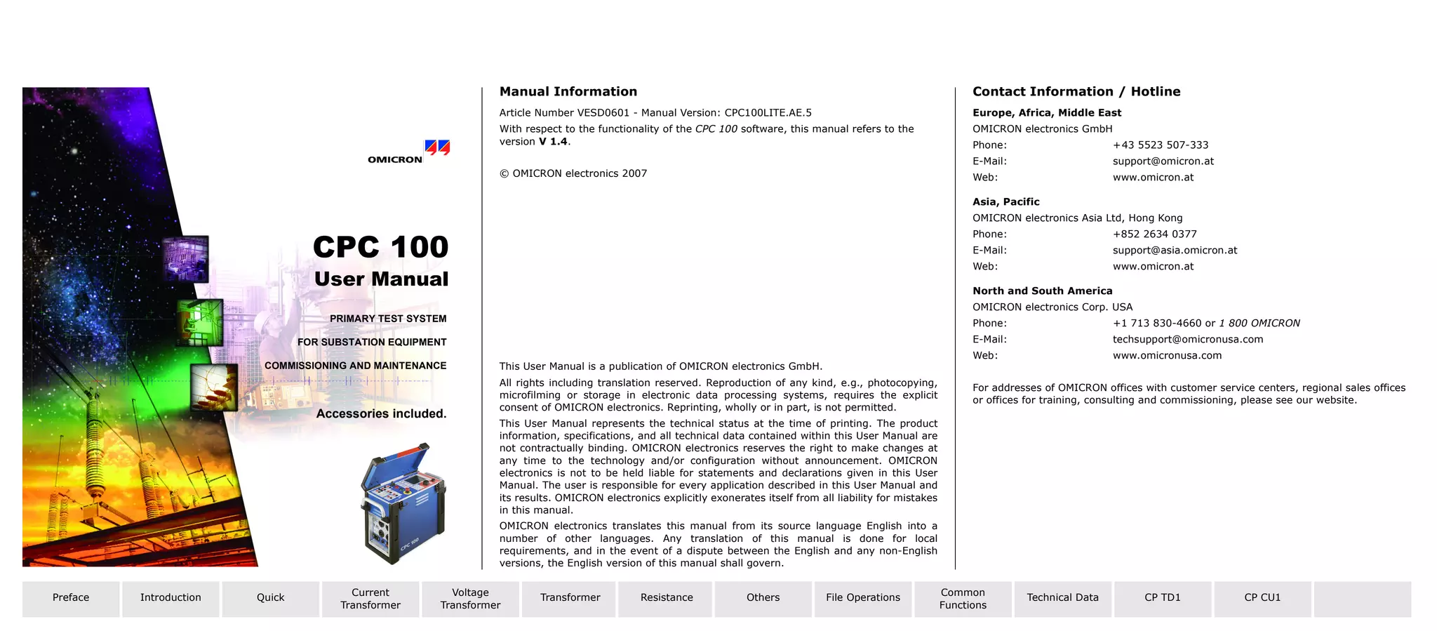 Cpc 100 user manual | PDF