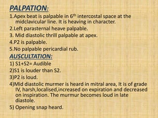 Mitral Stenosis (Case Presentation) | PPTX