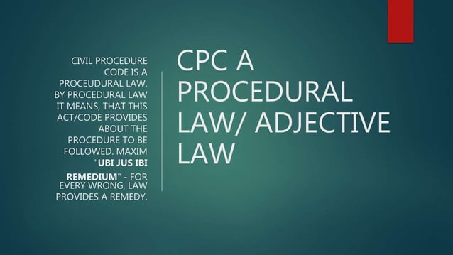 Civil Procedure Code- Basics | PPTX | Law