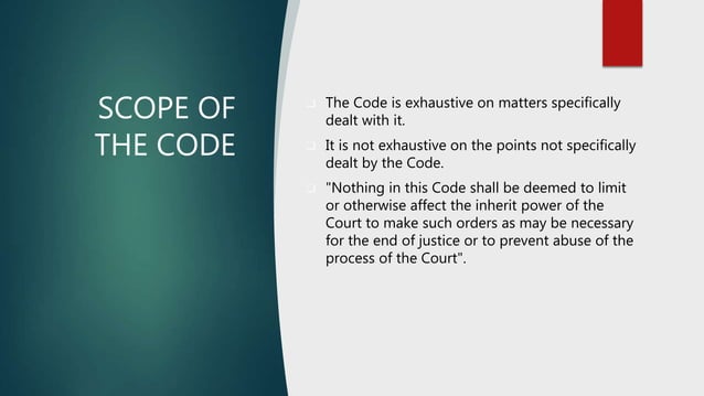 Civil Procedure Code- Basics | PPTX | Law