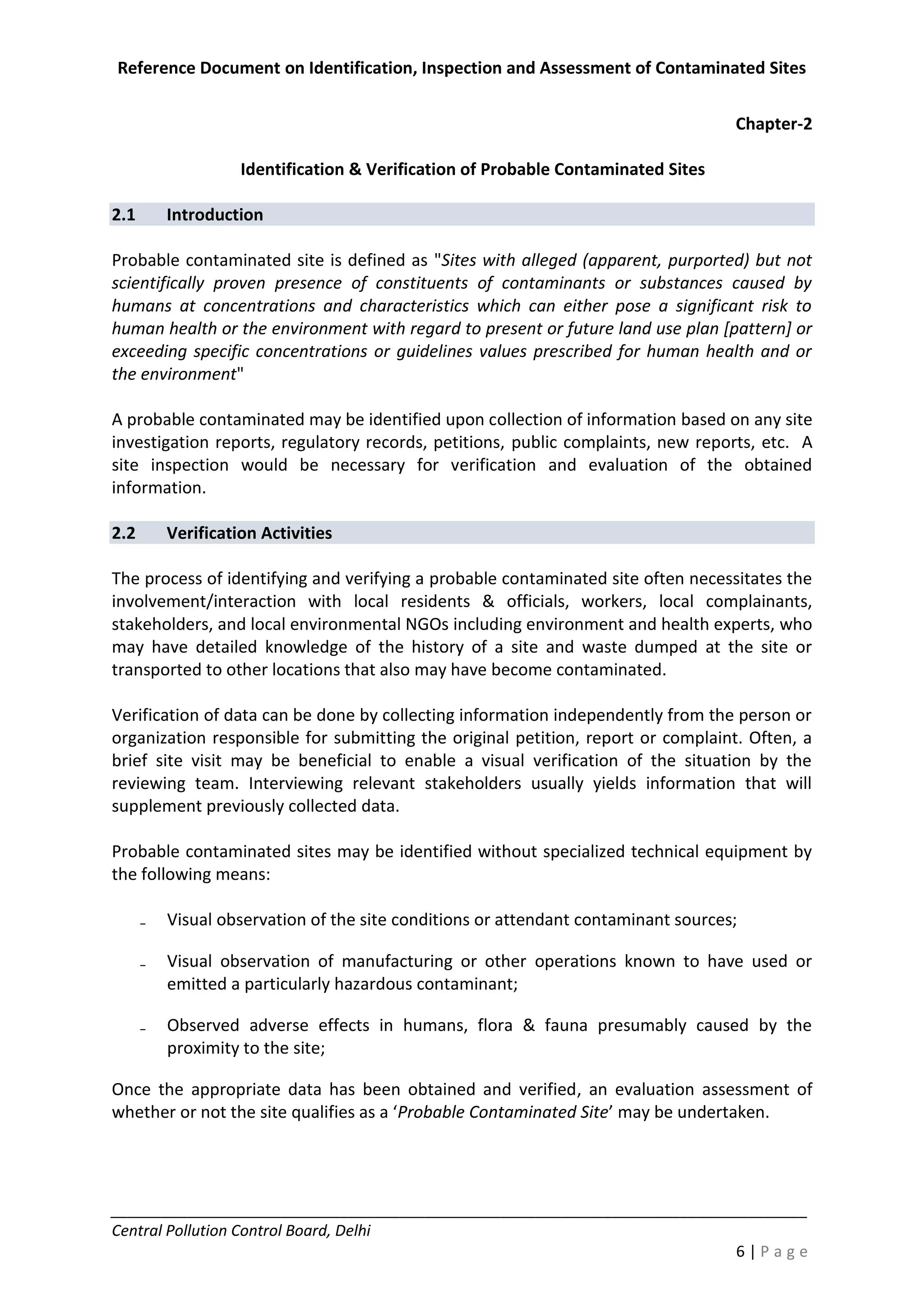 Cpcb guidelines contaminatedsites | PDF